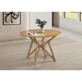 Dinah Round Solid Wood Dining Table Walnut - Walmart.com