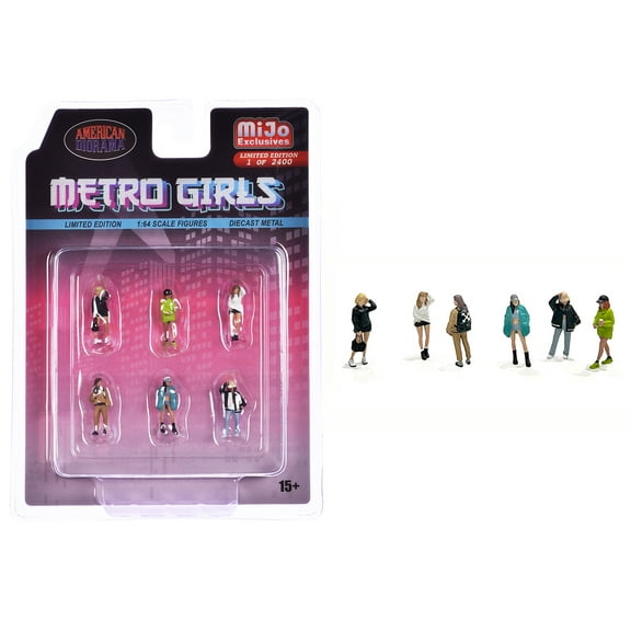 Diecast "Cosplay Girls" 6 piece Figure Set for 1/18 Scale Models by ...