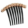 3PCS Crystal Beaded Hair Side Combs for Girls 7 Teeth Plastic French ...