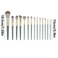 RAGUPEL 14pcs Dark Green Professional Makeup Brush Kit – Complete Face ...