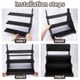 3-Tier Poplar Wood Display Riser Stands for Postcards Booklets Black ...