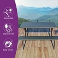 Dextrus 6ft Heavy Duty Folding Picnic Table & Bench, Resin Top, Steel ...
