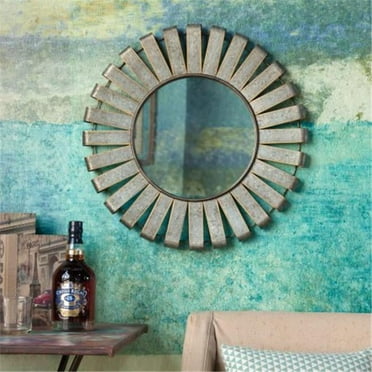 Aspire Home Accents Harrison Rustic Metal Wall Mirror - Brown - Walmart.com