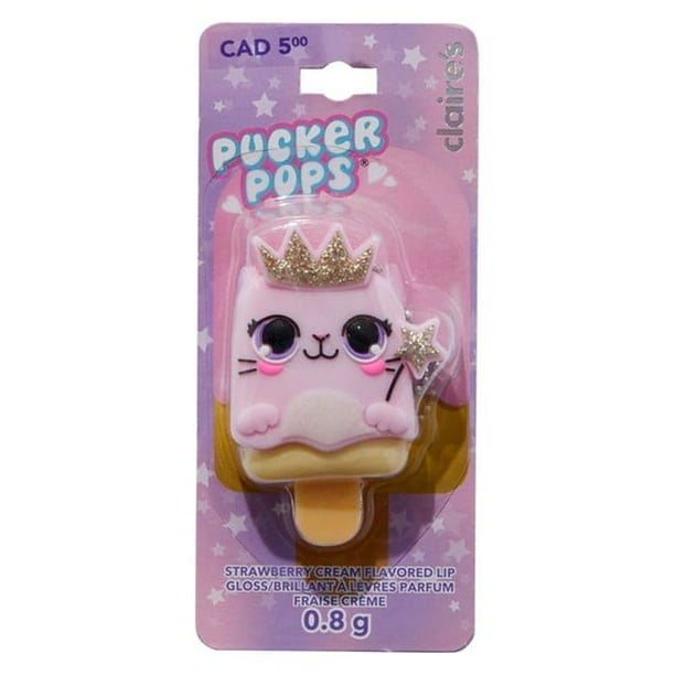 Claire's Pucker Pops Lips Gloss Cat Wand, Strawberries and Creme ...