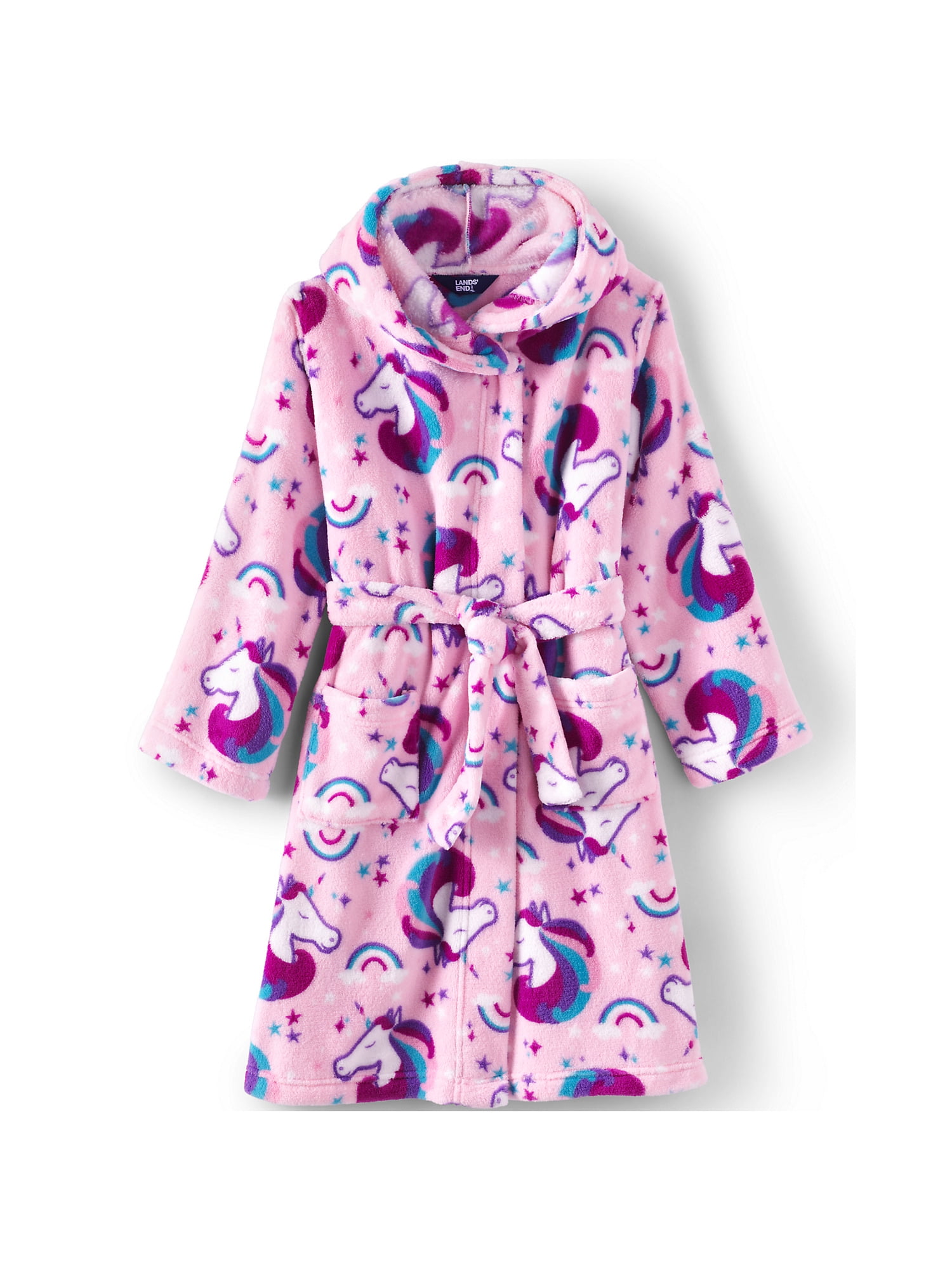 Lands' End Kids Fleece Hooded Robe - Walmart.com