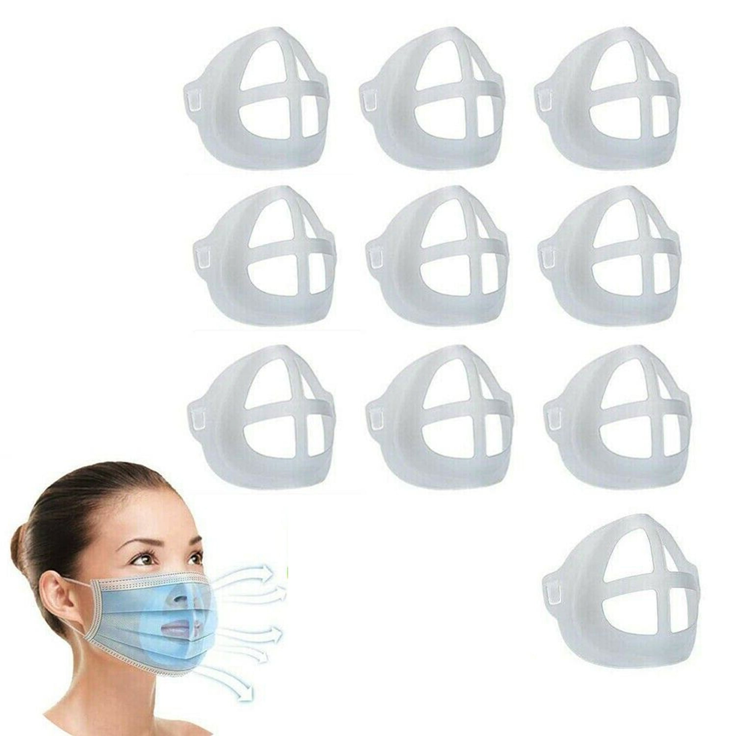 3D Mask Bracket Silicone Face Mask Inner Support Frame for Mouth and ...