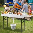 4 Foot Ice Cooler, Outdoor Buffet Cold Food Keeper w/Matching Skirt ...