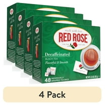 (4 pack) Red Rose, Naturally Decaffeinated Black Tea, Tea Bags, 48 Ct ...