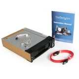 Startech Black Aluminum 5.25in Rugged SATA Hard Drive Mobile Rack ...