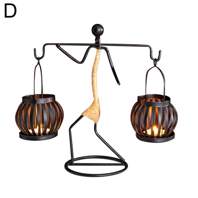 Nordic Candlestick Abstract Iron Men Candle Holder Home Bar Restaurant ...