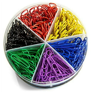 Plastic-Coated Paper Clips with One-Compartment Storage Tub, #1 ...