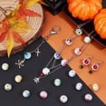 44Pcs 8 Styles Iridescence Acrylic Beads Round with Eye Mixed Color ...