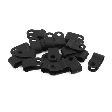 30Pcs Nylon R Type 3/16" 5.3mm Cable Cord Wire Clamp Clip Fastener ...