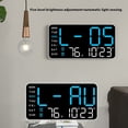 NEXAVKPR Digital Wall Clock LED Display Date Temperature 2 Alarm ...