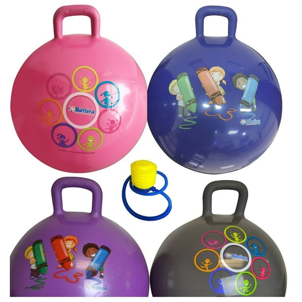 hippity hop 45 cm including free foot pump, for children ages 3-6 space ...