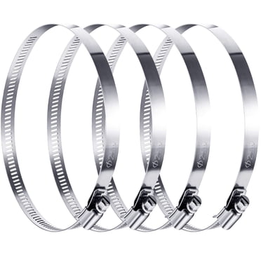 Steel Loop Hose Clamp, Rubber Cushioned, 2-1/2" Clamp ID, 1/2" Band ...