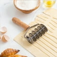 CQCYD under $5 Wavy Cutting Knife, Wooden Handle Wavy Pattern Pasta ...