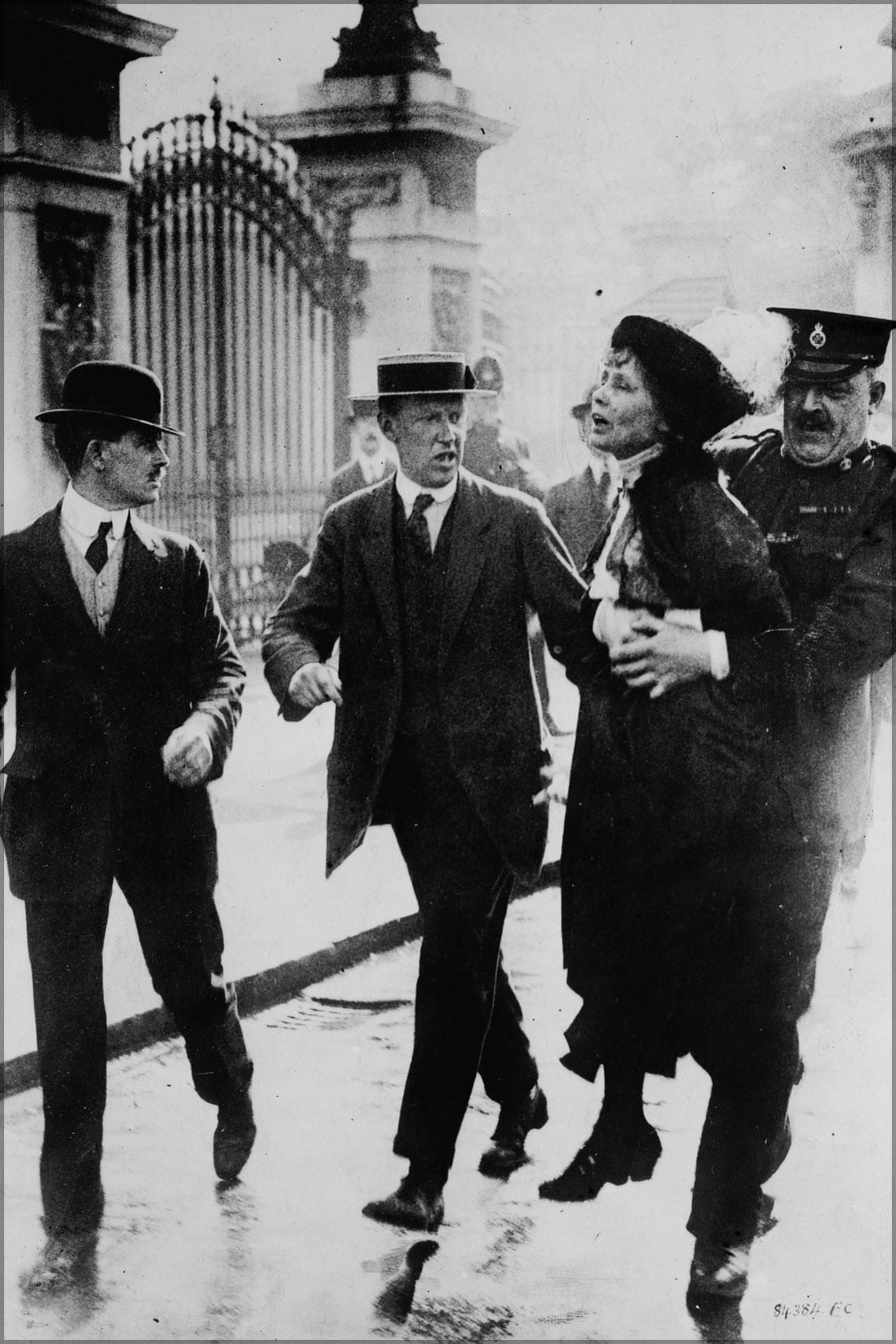 24"x36" Gallery Poster, Emmeline Pankhurst being arrested in front of ...