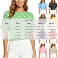 ClodeEU Women's Polka Dot Short Sleeve Blouse,Crew Neck Puff Sleeve ...