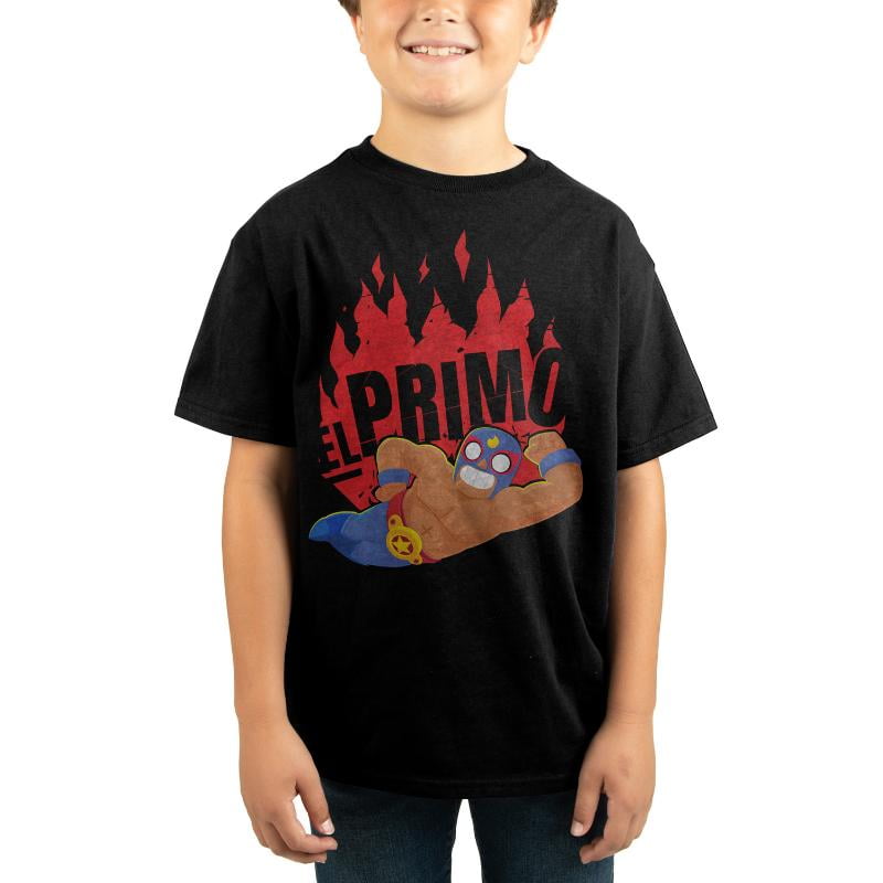 Click here for Bioworld Brawl Stars El Primo Kids Black T-Shirt prices