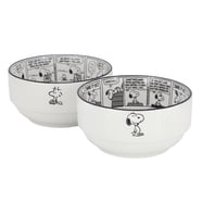 Peanuts Snoopy 6 Pack Stackable 5.5" Decorated Stoneware Bowl Set W ...