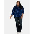 Terra & Sky Plus Size Quarter Snap Fleece Shacket, Sizes 0X-5X ...