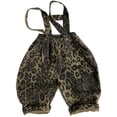 Boys' Pants Leopard Print Pocketed Adjustable Straps Overalls Long ...