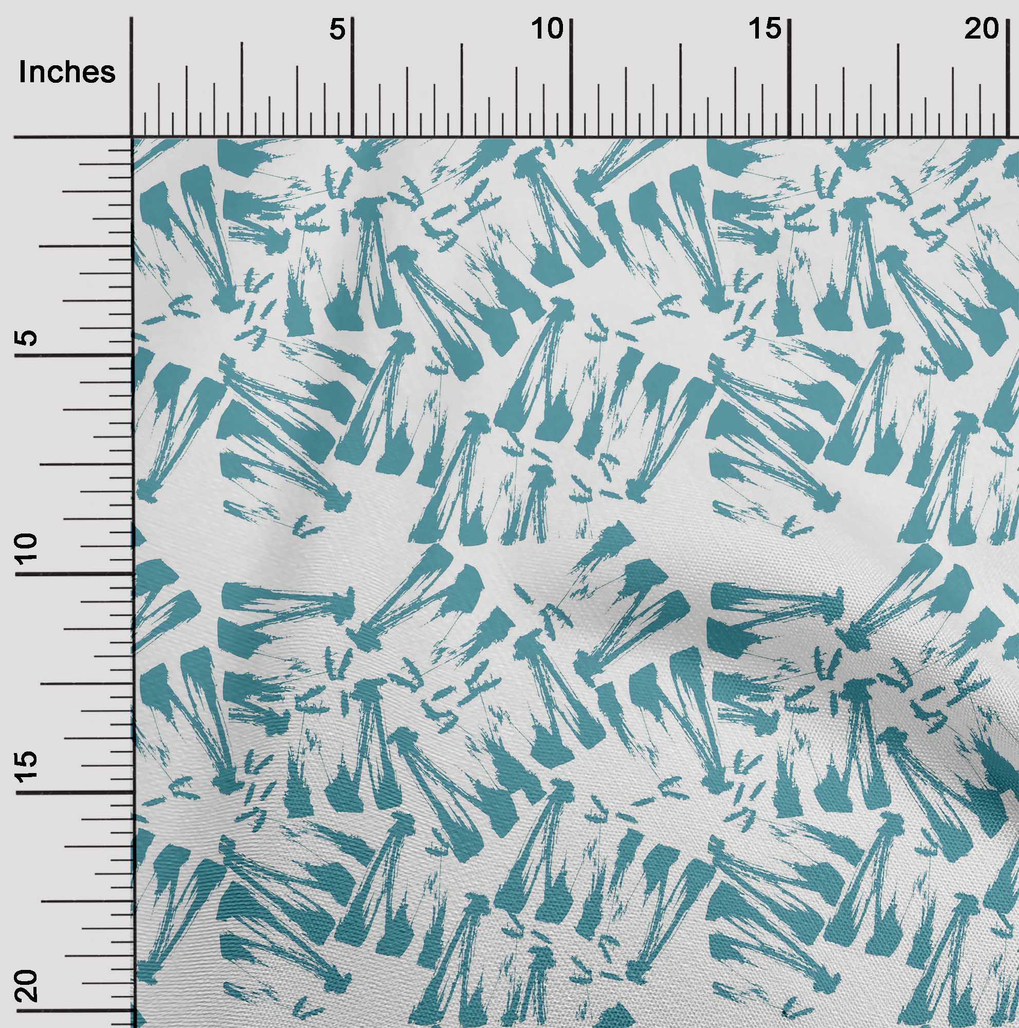 oneOone Silk Tabby Teal Blue Fabric Texture Watercolor Quilting ...