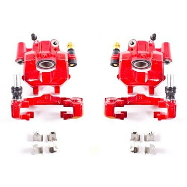 Power Stop Rear Pair of Red Powder Coated Calipers S4920 - Walmart.com
