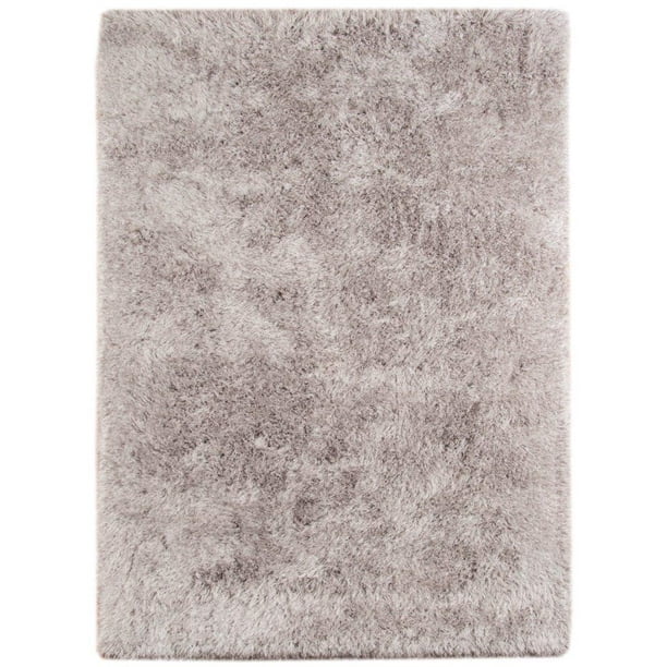 AMER Light Gray Shag Area Rug 8'x11' - Walmart.com