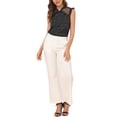 INSPIRE CHIC Women's Heart Print Vintage Ruffle Sleeveless Bow Tie Work ...