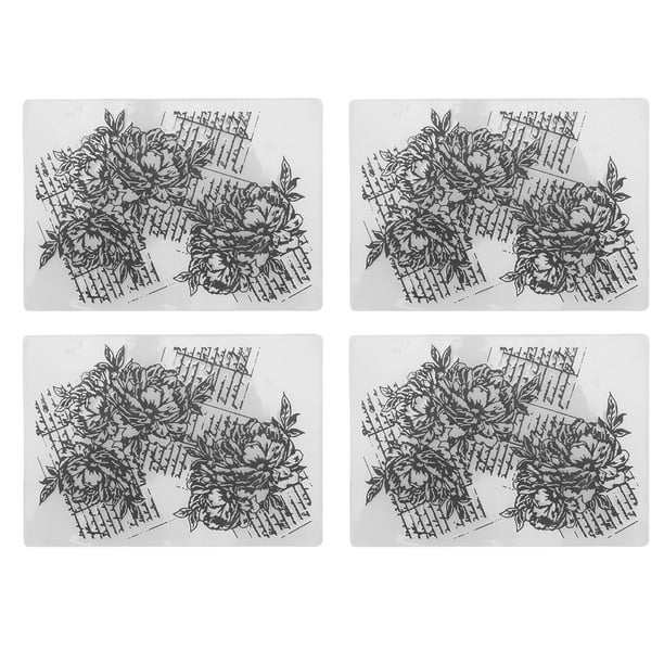 Carpetas de relieve, 4 piezas de carpetas de relieve, plantilla de ...