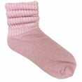 2 Pairs Pink Girls Soft Slouch Socks Plush Cotton Thick Knit Scrunch ...