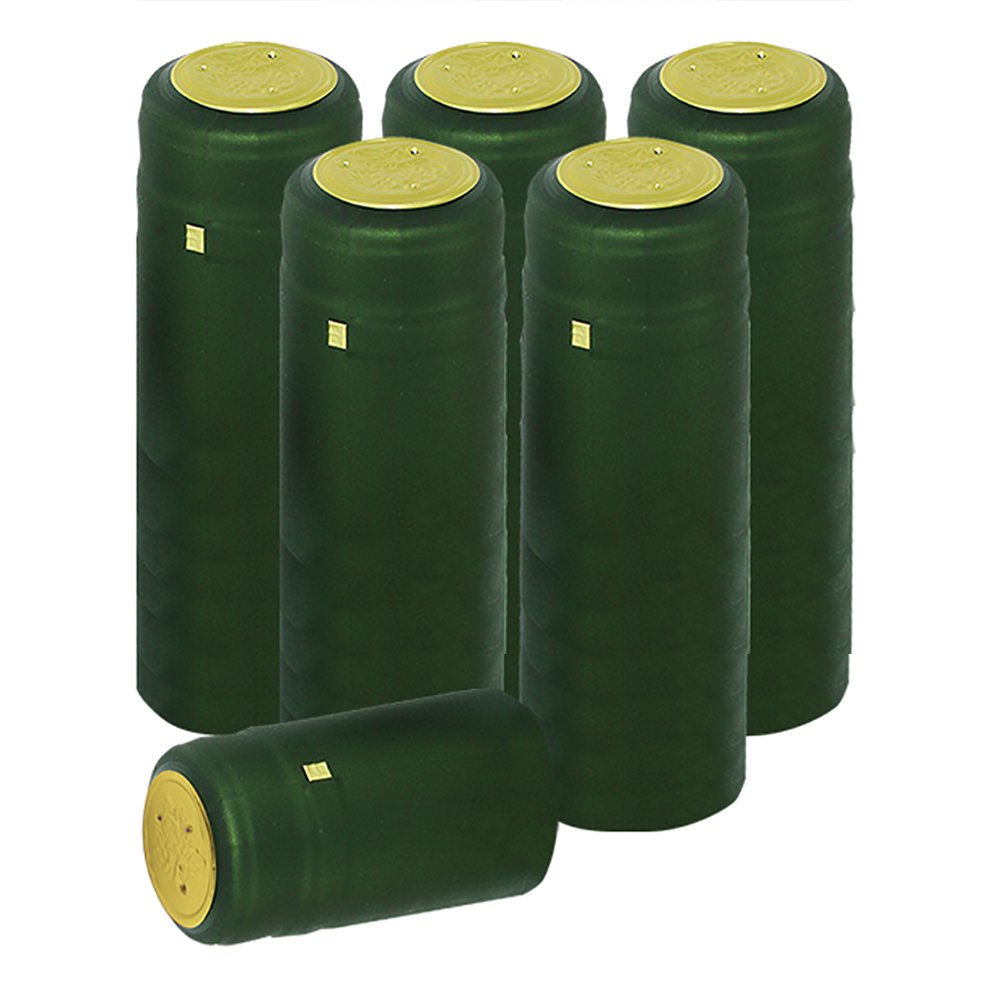 PVC Heat Shrink Capsules For Wine Bottles - Matte Green 30 count ...