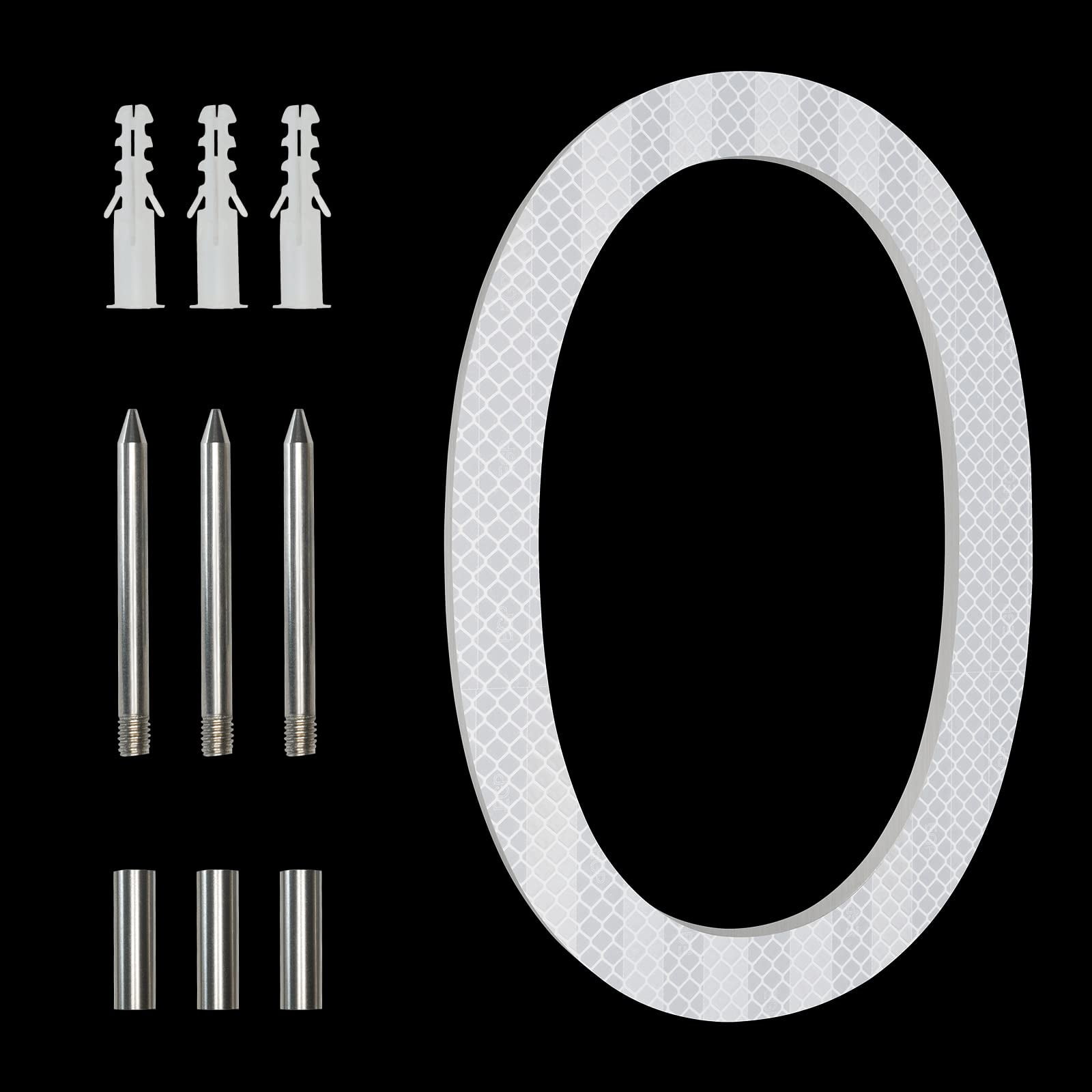 8 Inch Reflective Modern House Numbers For Outside, Large Black House ...