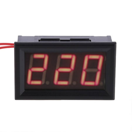 Qionma Red LED AC30-500V Digital Voltmeter Voltage Display Panel w/ 2 ...