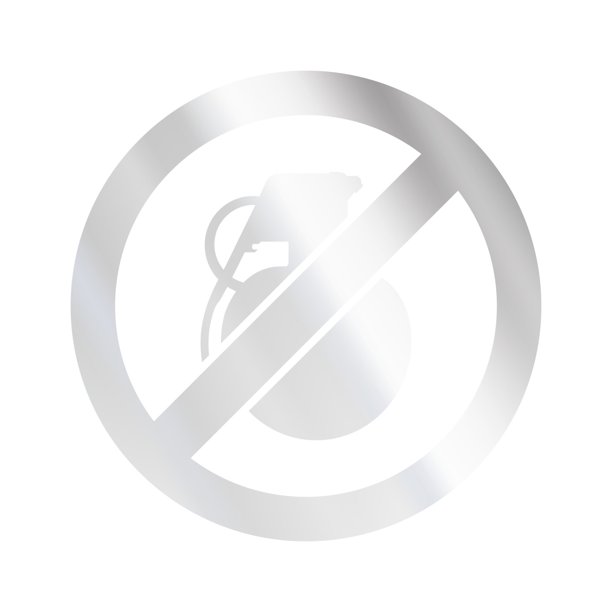 No Grenades Sticker Decal Die Cut - Self Adhesive Vinyl - Weatherproof - Made in USA - Many ...