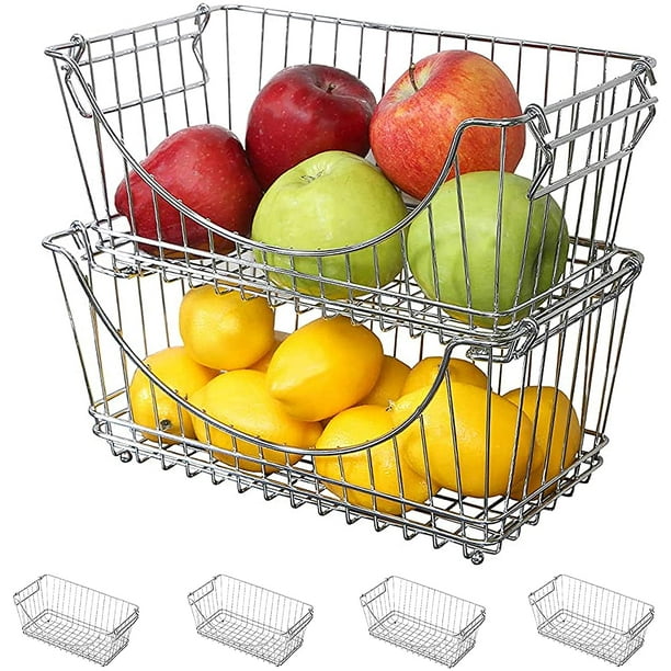 Smart Design Stacking Baskets Organizer - Set of 6 - Medium 12.63 x 5.5 ...