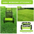 Push Lawn Sweeper, 6 Gallons Leaf & Grass Collector, Adjustable Height ...