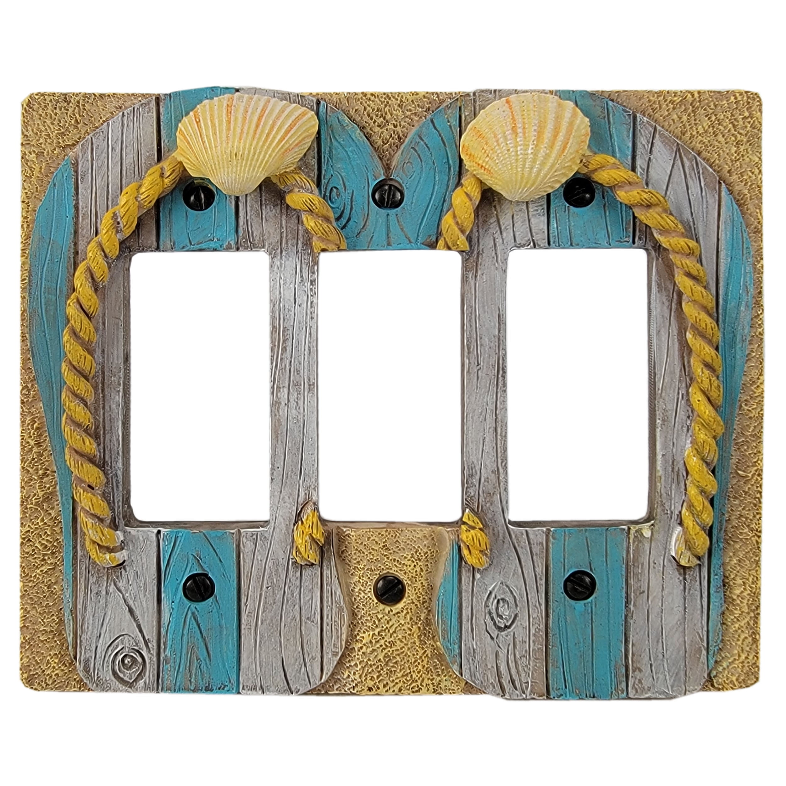 River's Edge Products Electrical Cover Plate Decorator Style Triple ...