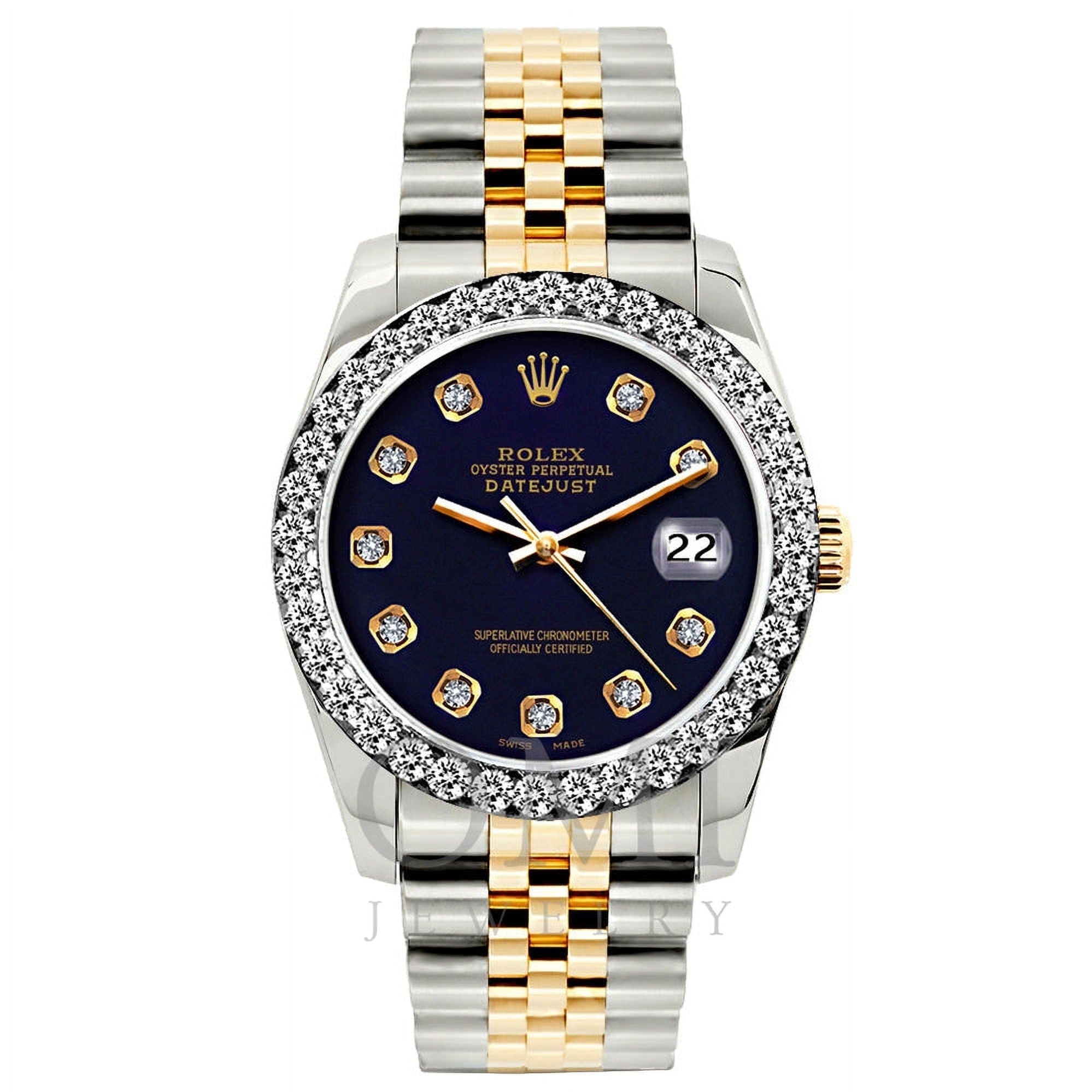 Pre-Owned Rolex Datejust Diamond Watch, 26mm, Yellow Gold and Stainless ...