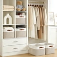 Storblarge Fabric Baskets For Shelves 3 Pack Decorative Linen Closet ...