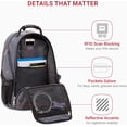1900 ScanSmart 17" Laptop Backpack Grey - Reflective Tech Backpack with ...