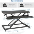 32 inch Standing Desk Converter, Height Adjustable Stand Desk, Stand up ...