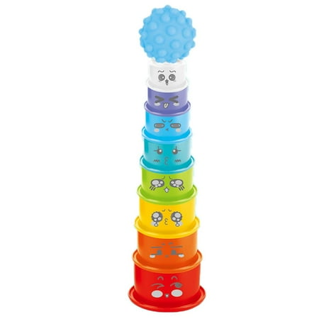 facefd Children Rainbow Stacking Cups Toy Nesting Cups Stacking Stack ...