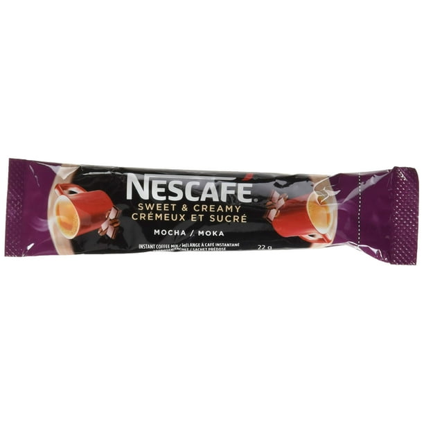 NESCAFE Sweet & Creamy Mocha Instant Coffee Sachets, 18x22g (18 Cups ...