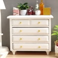 BESTSKY 2026 New 1Pc Mini House Mini Furniture Mini Solid Wood Cabinet ...