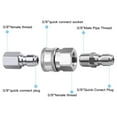 4X NPT 3/8 Inch Male and Female Quick Connector Kit and 2 Pieces NPT 3/ ...