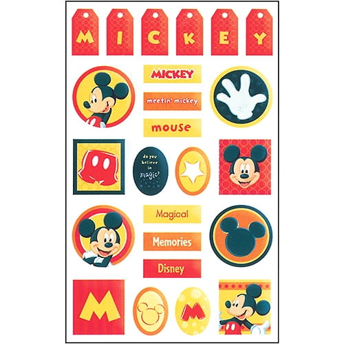 Disney Gems Stickers Packaged-Mickey Icons - Walmart.com
