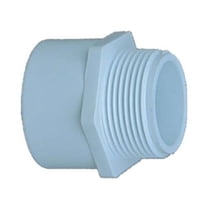 30415 PVC Pressure Pipe Fitting, Male Adapter, White PVC, 1-1/2-In ...